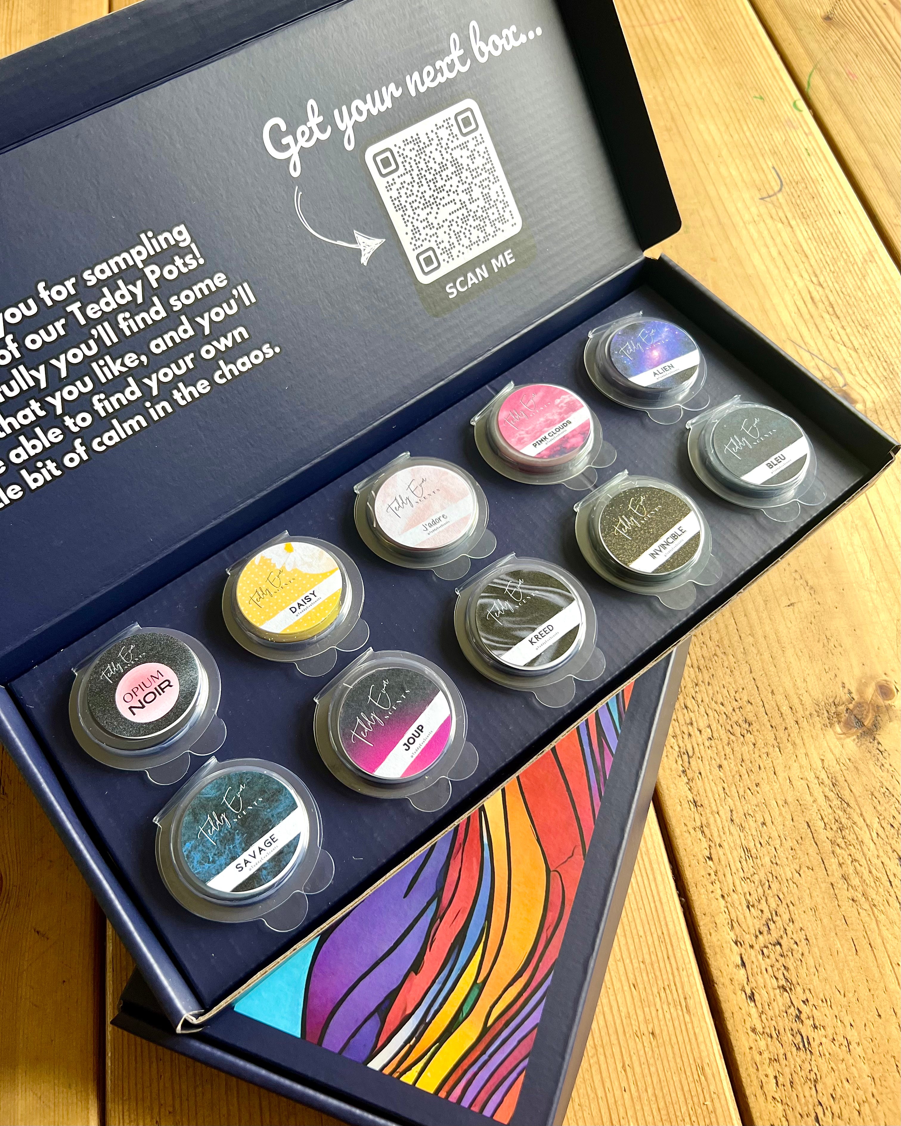 Teddy Pot Sample Box | Wax Melt Gift Box